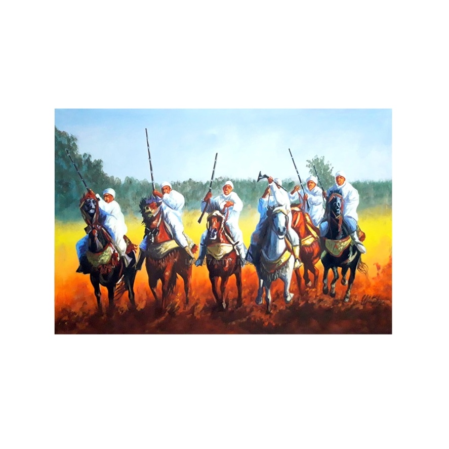 Tableau Fantasia peinture – Tableau Salon marocain