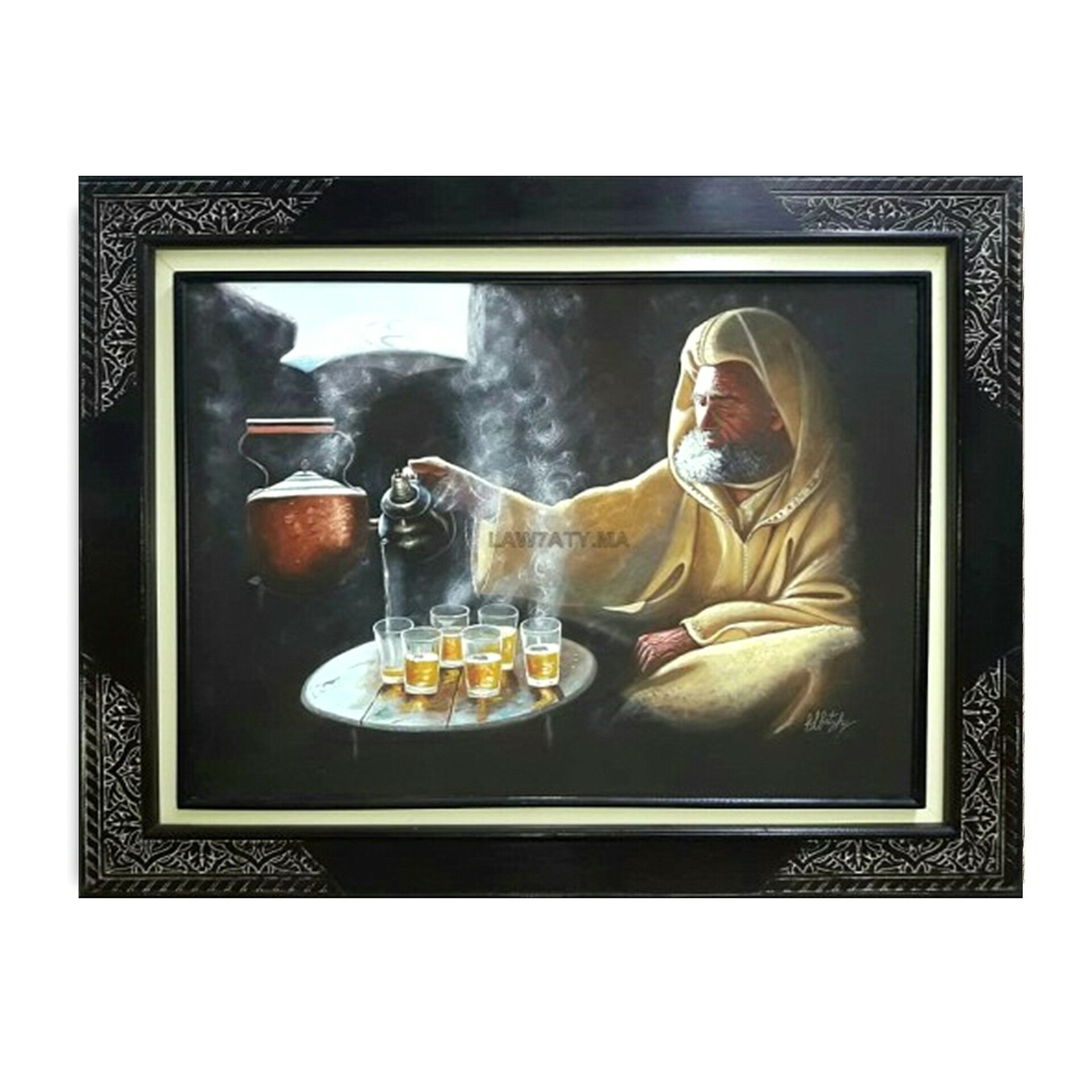 Tableau salon marocain – Tableau peint à la mains signé