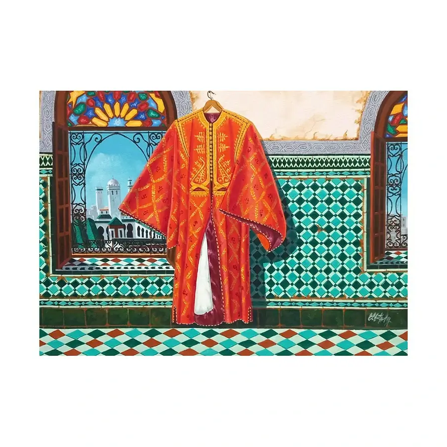 Tableau caftan peinture – Tableaux peinture Marocaine